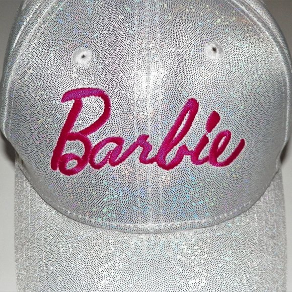 ReneeLily | Accessories | Barbie Embroidered Silver Glitter Baseball ...